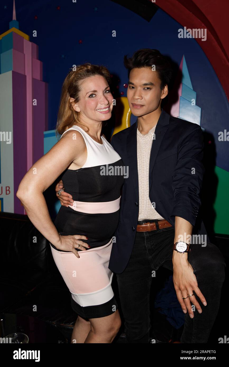 Paris, France. 4th July, 2023. Régina Rébecca and Jeremy Bellet attend ...