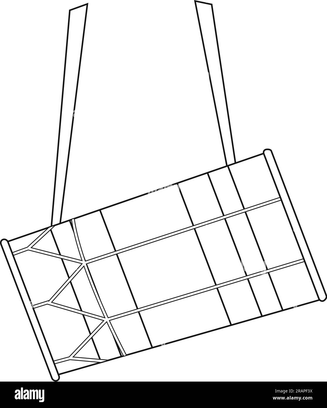 Easy coloring cartoon vector illustration of a boduberu drum isolated ...