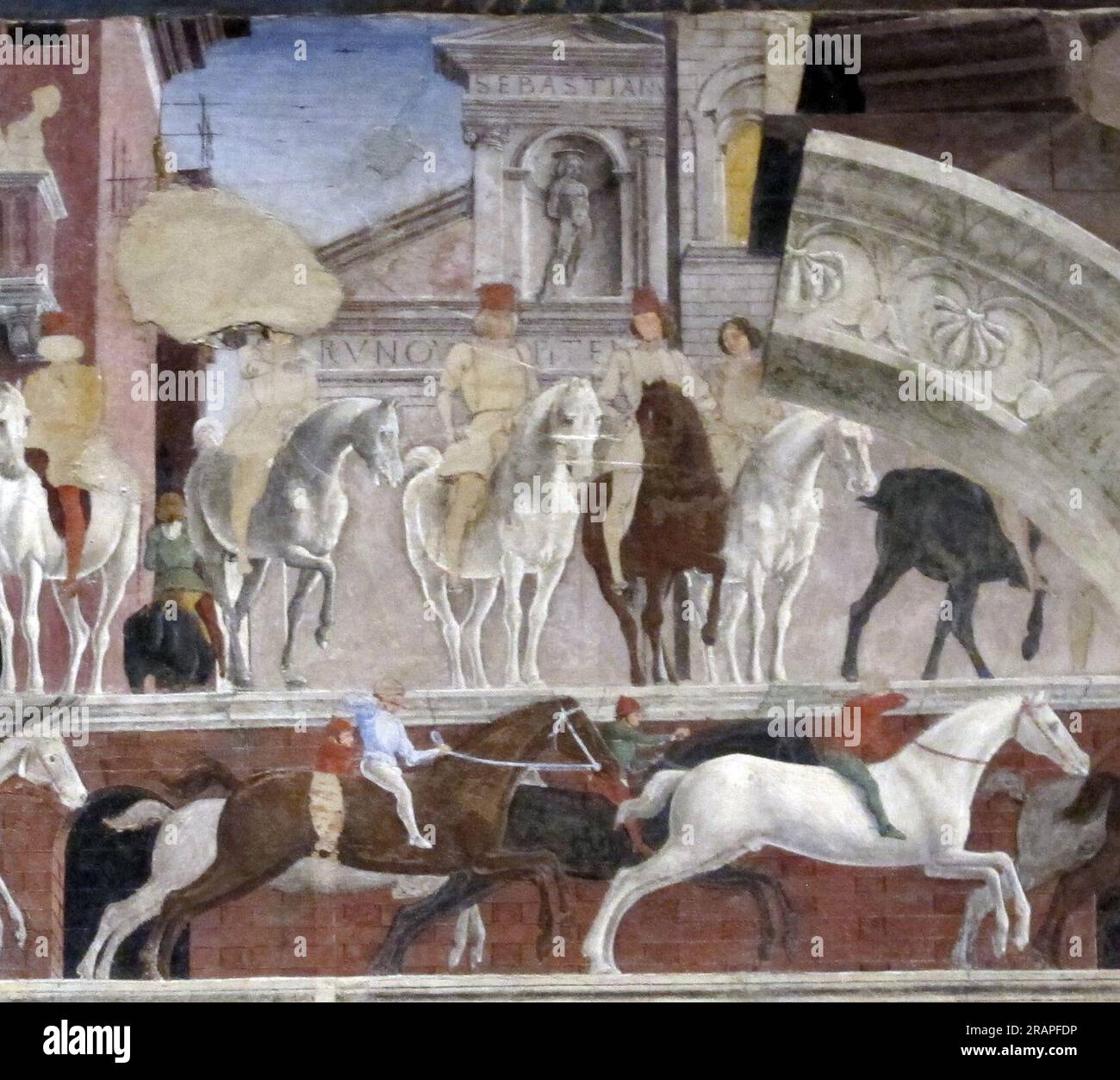 Allegory of March – Triumph of Minerva and Sign of Aries. Frescos in ...