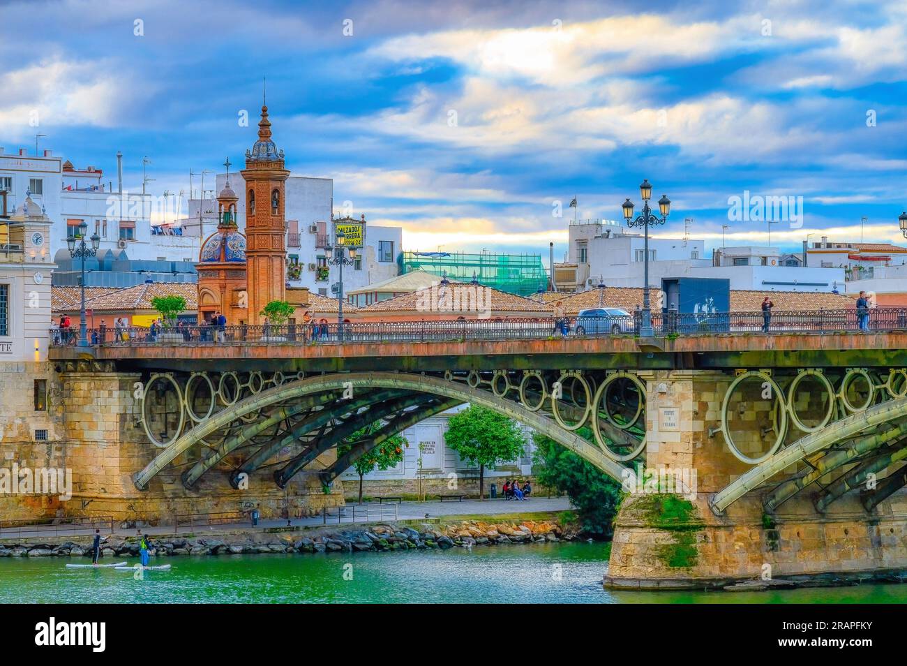Triana bridge in Seville, Spain Stock Photo - Alamy