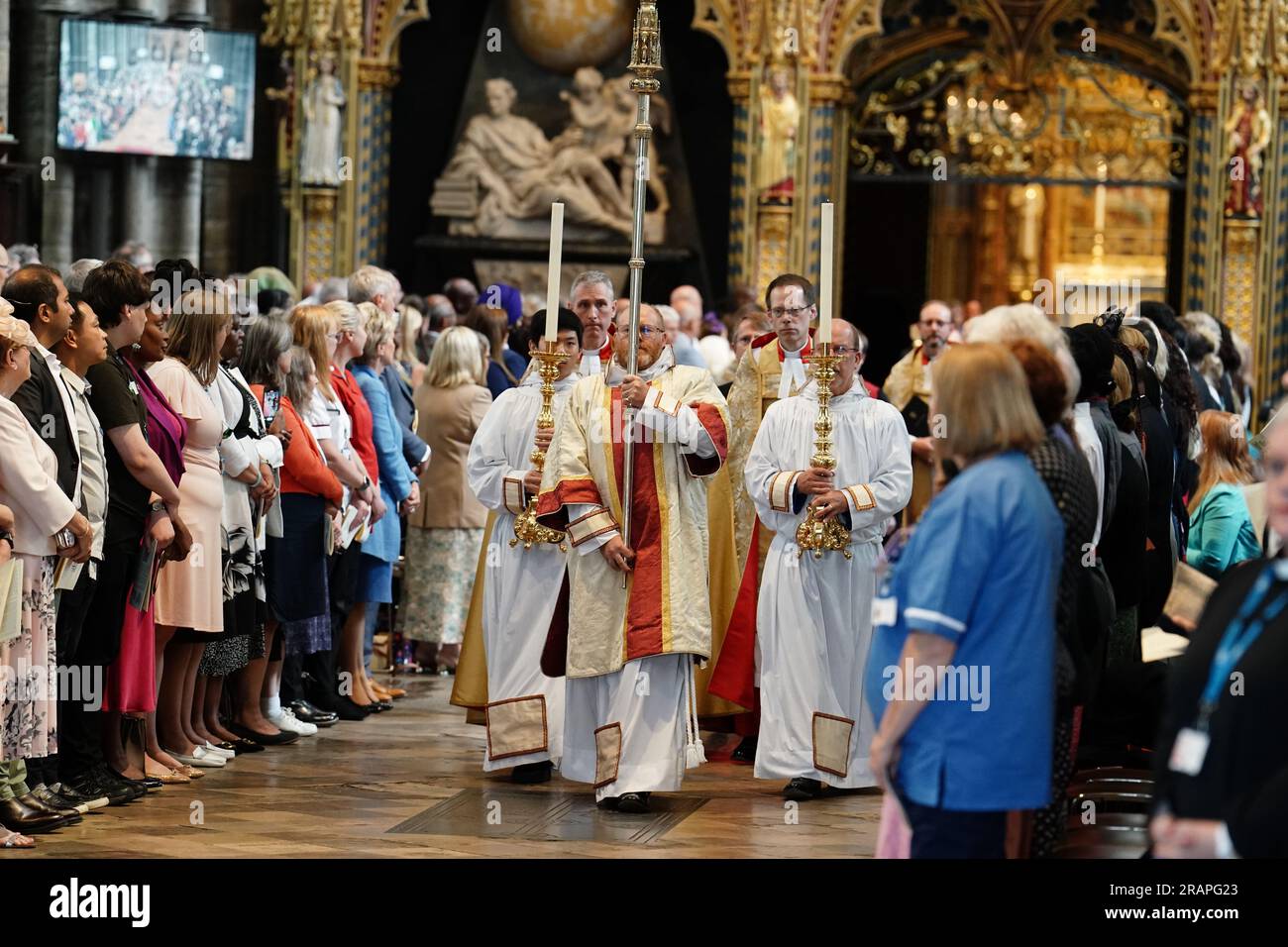 The NHS anniversary ceremony at Westminster Abbey, London, as part of ...