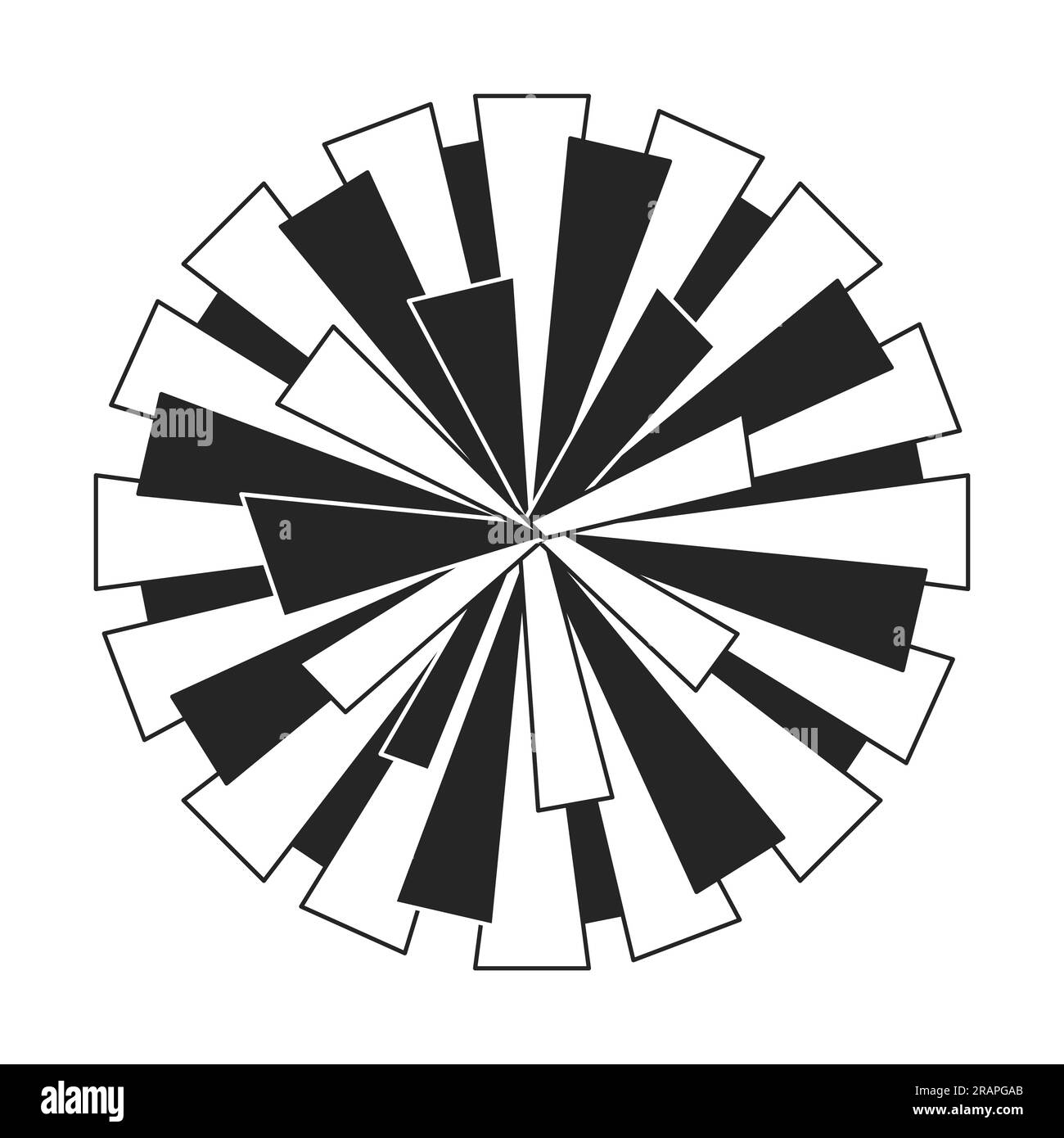 Cheerleader Pompon Flat Monochrome Isolated Vector Object Stock Vector Image And Art Alamy