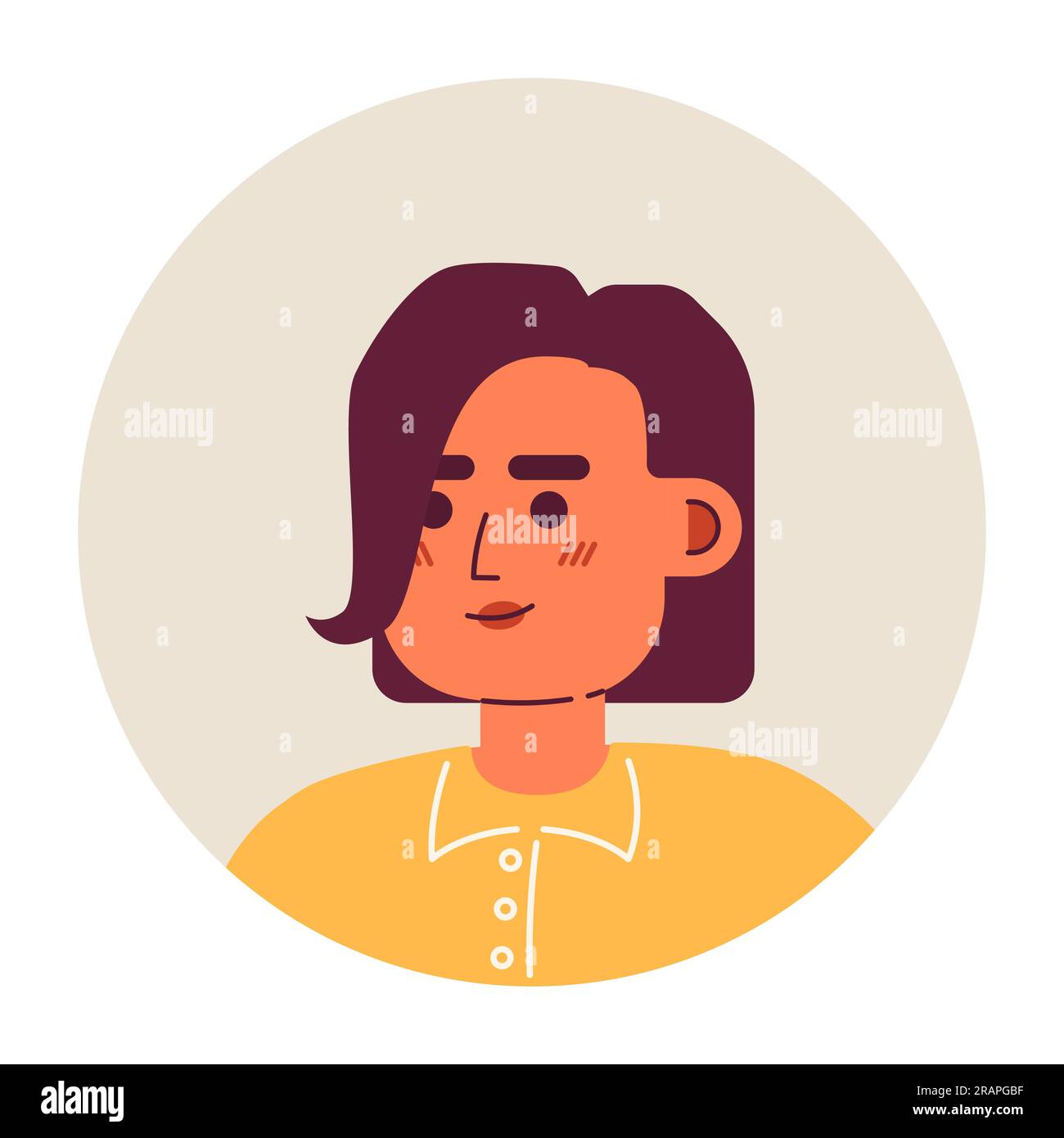 Woman brunette bob haircut Stock Vector Images - Alamy