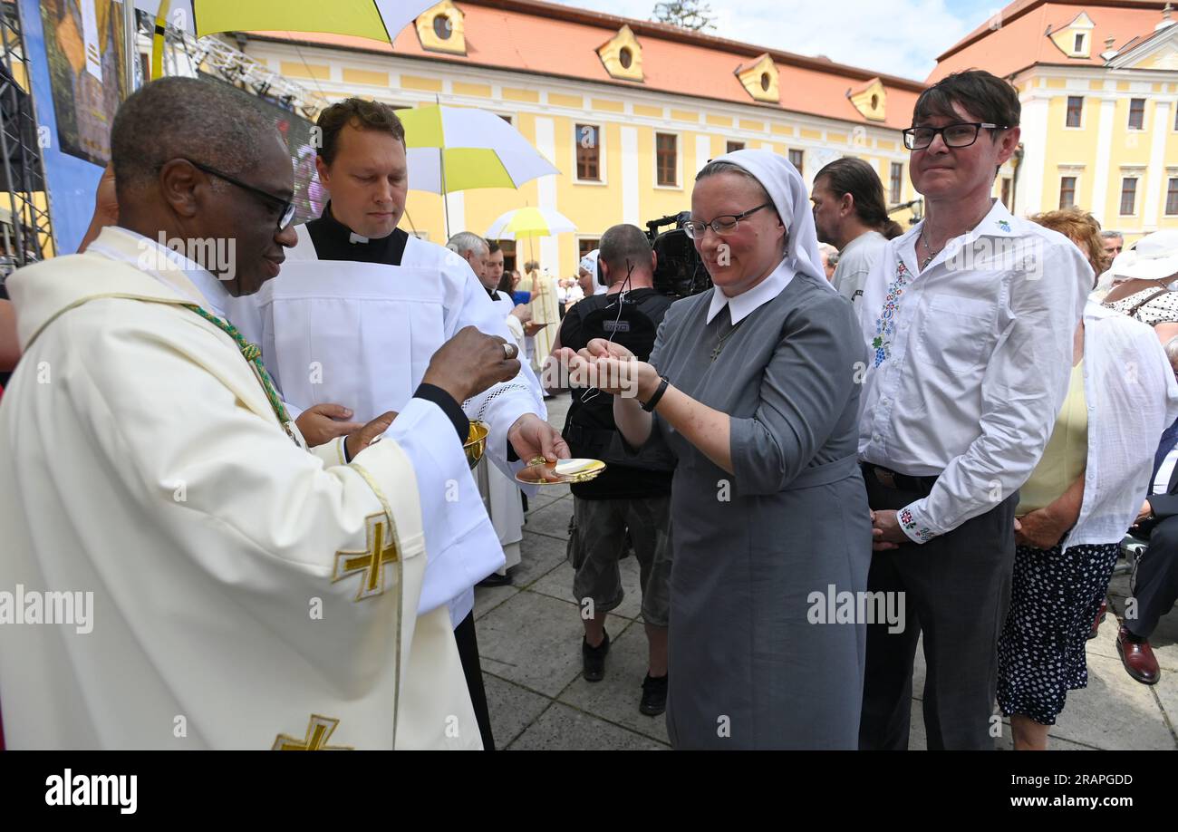 Velehrad, Czech Republic. 05th July, 2023. Solemn Holy Mass during the ...