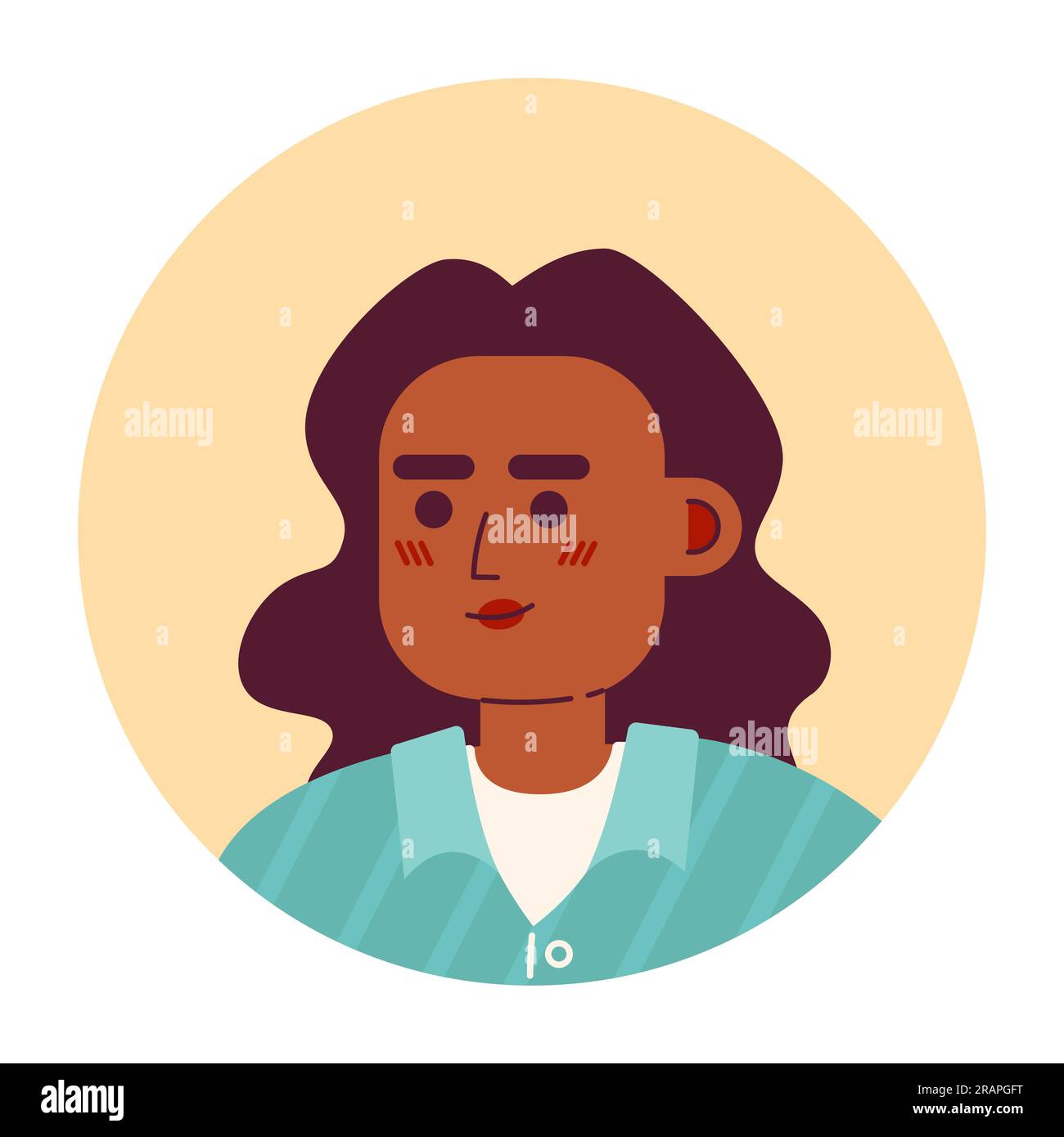Long haired brunette woman semi flat vector character head Stock Vector ... Long haired brunette woman semi flat vector character head Stock Vector ...