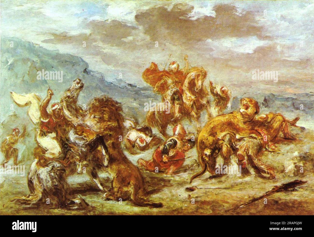 Delacroix lion hunt hi-res stock photography and images - Alamy