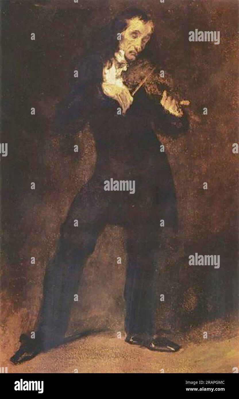 Portrait of Paganini 1832 by Eugene Delacroix Stock Photo - Alamy