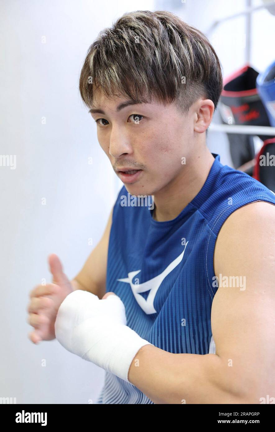Naoya Inoue, dubbed Monster" attends training at Ohashi Boxing Gym in ...