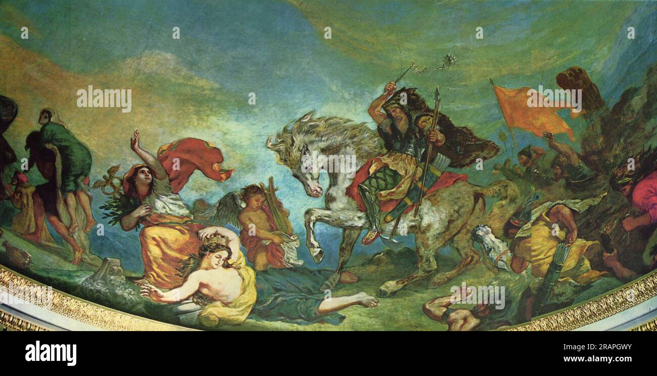 Attila and his Hordes Overrun Italy and the Arts 1847 by Eugene ...