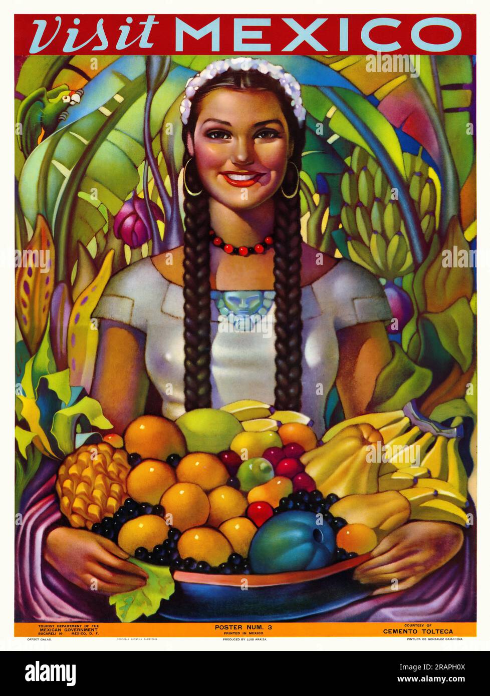 Visit Mexico by Jorge González Camarena (1908-1980). Poster published ...