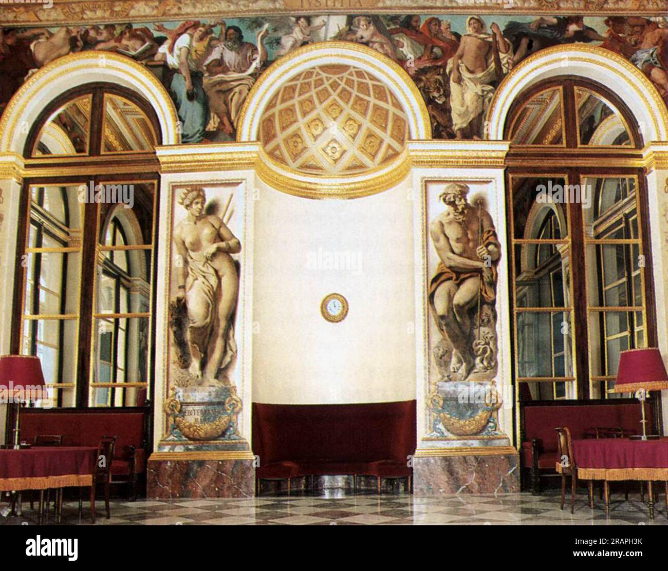 Frescoes on the west wall (Salon du Roi, Palais Bourbon, Paris) 1837 by ...
