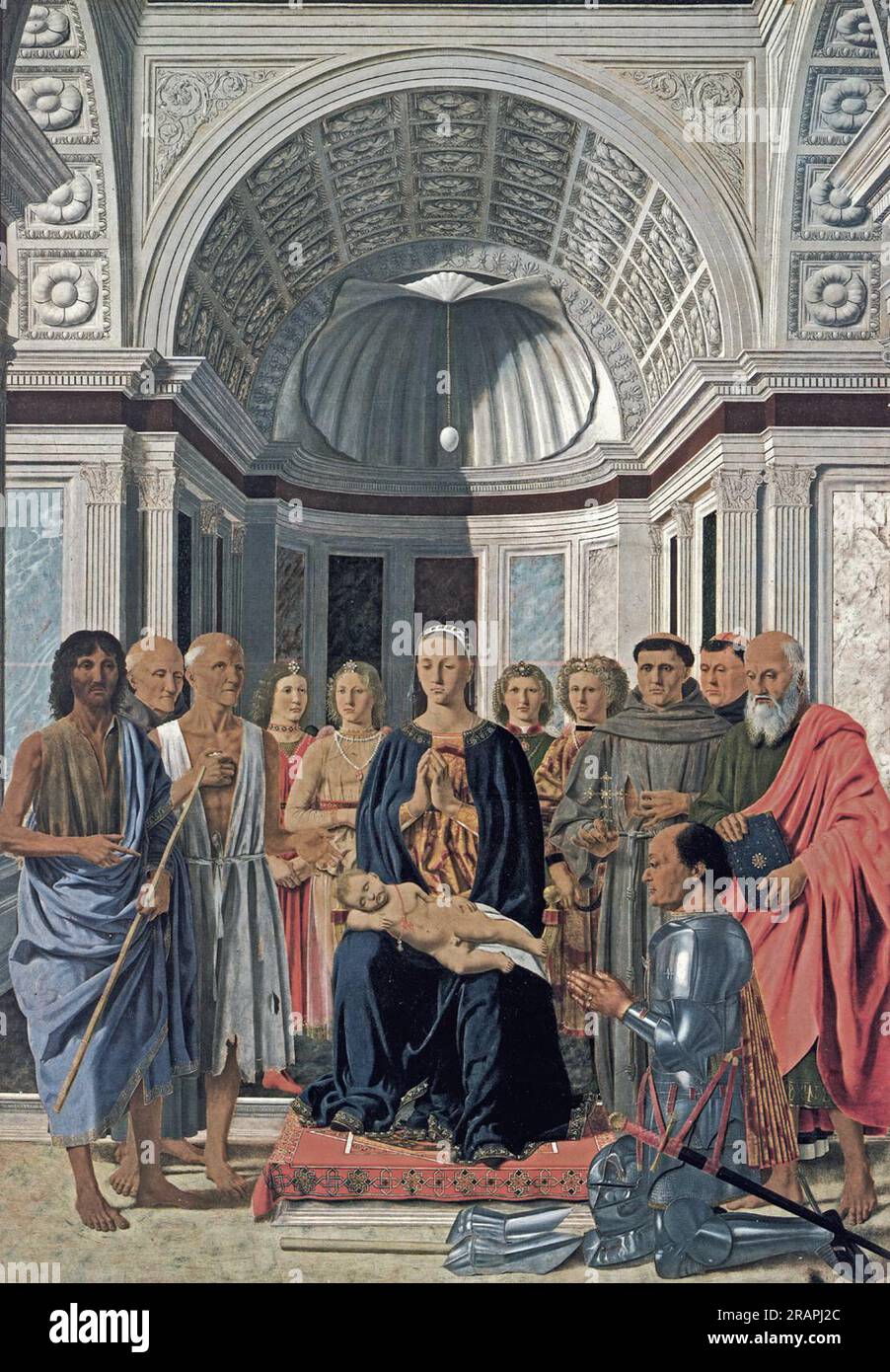 Madonna and Child with Saints 1472 by Piero della Francesca Stock Photo ...