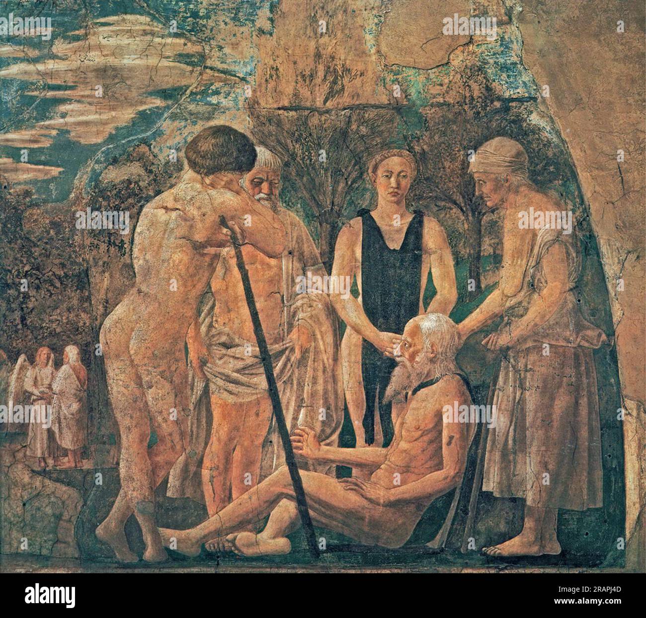 Death of Adam (detail) 1452 by Piero della Francesca Stock Photo - Alamy