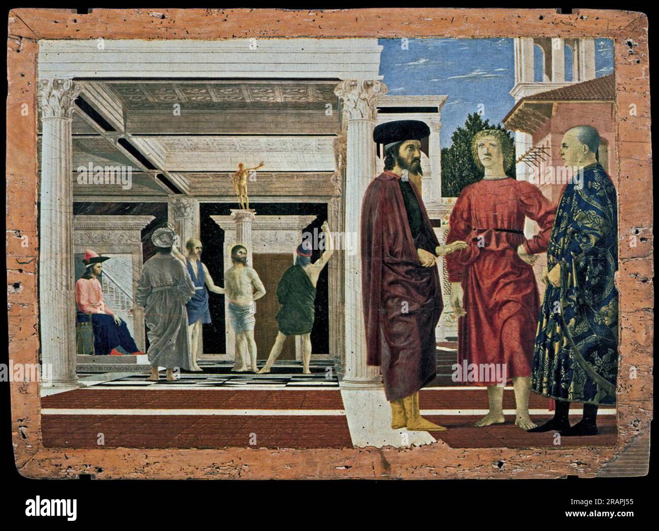 The Flagellation of Christ 1450 by Piero della Francesca Stock Photo ...