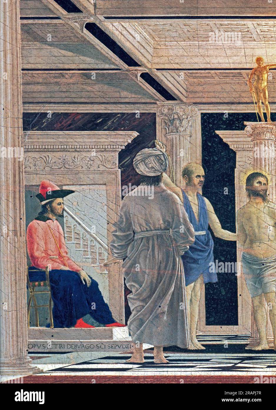 The Flagellation of Christ (detail) 1465 by Piero della Francesca Stock ...