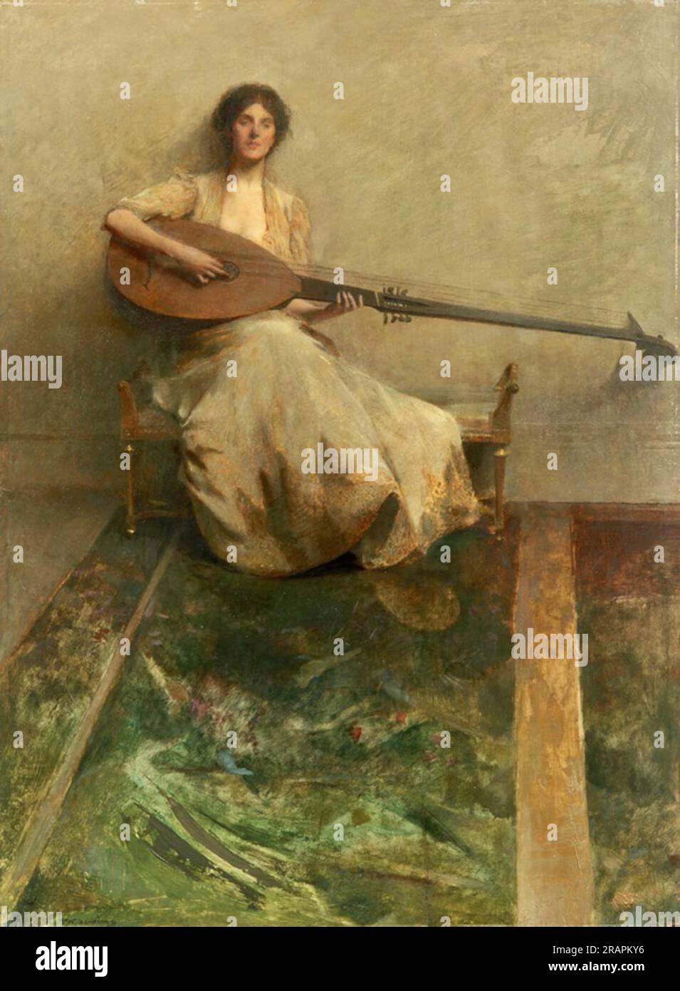 Girl with lute hi-res stock photography and images - Alamy