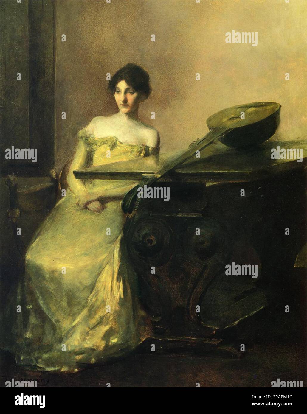 The Lute 1904 by Thomas Dewing Stock Photo - Alamy