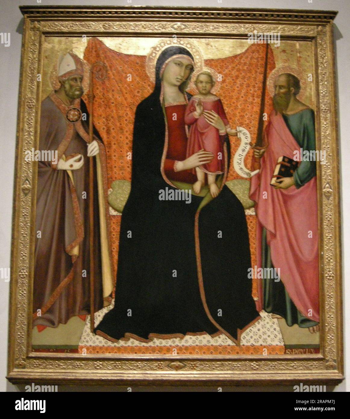 Madonna Col Bambino Tra I Santi Nicola E Paolo 1370 by Luca di Tommé ...