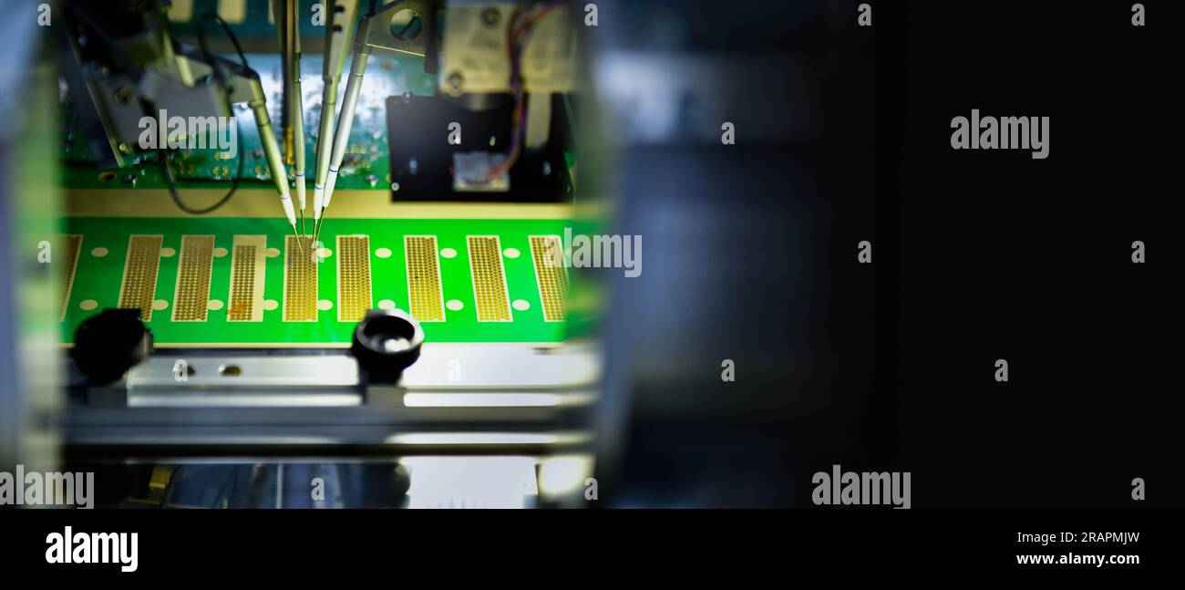 Automated Technology Of Assembly Of Computer Circuit Board Electronic Production In Machinery