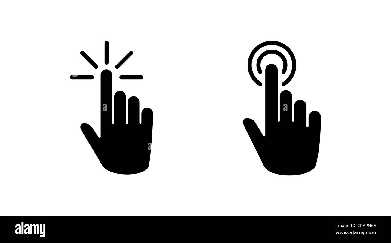 hand click icon vector. clicking finger icon. pointer icon Stock Vector ...