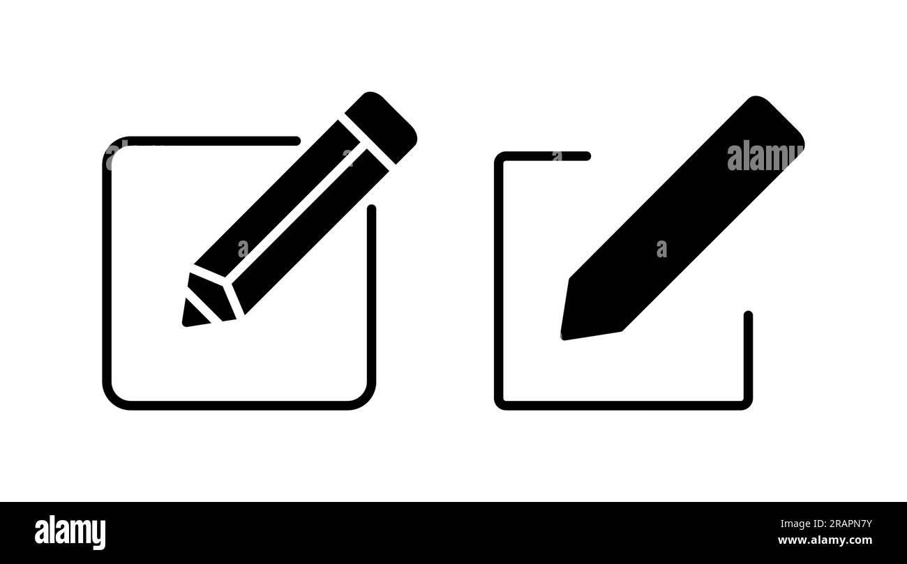 Edit icon vector. edit document sign and symbol. pencil Stock Vector ...