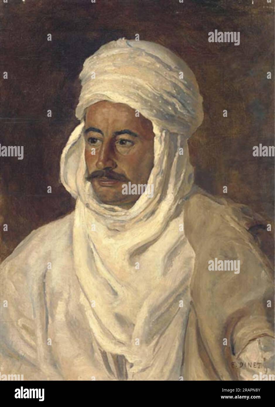 Portrait of Ahmed es Seghir called Baba Ahmed by Nasreddine Dinet Stock ...