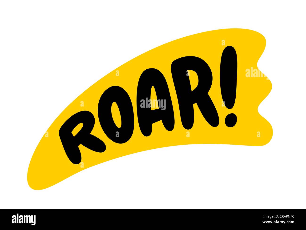 ROAR text. Vector word Roar dino sound. Roar Speech bubble logo ...