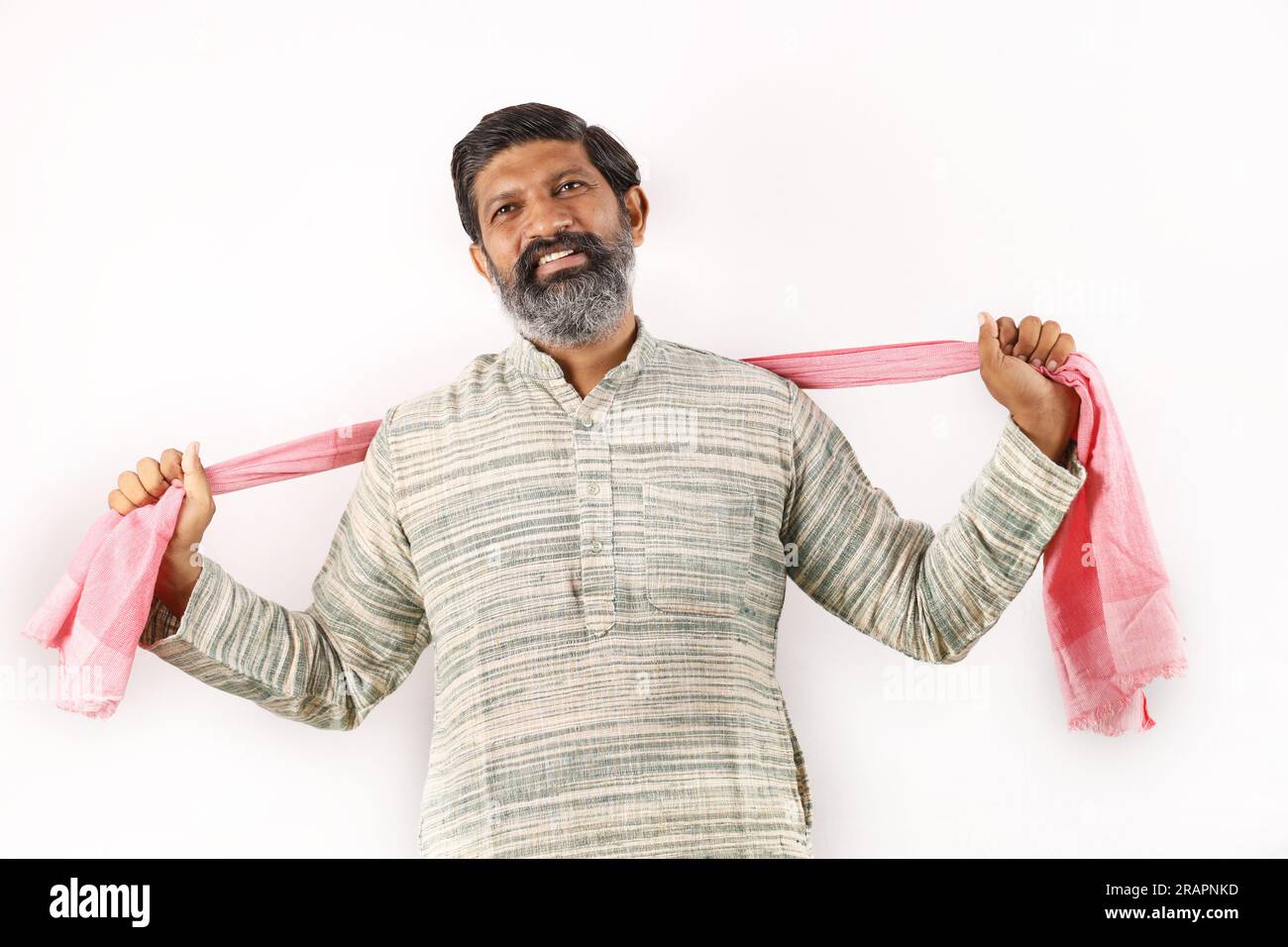 Portrait of Indian bearded man in rural India concept. Funky ...