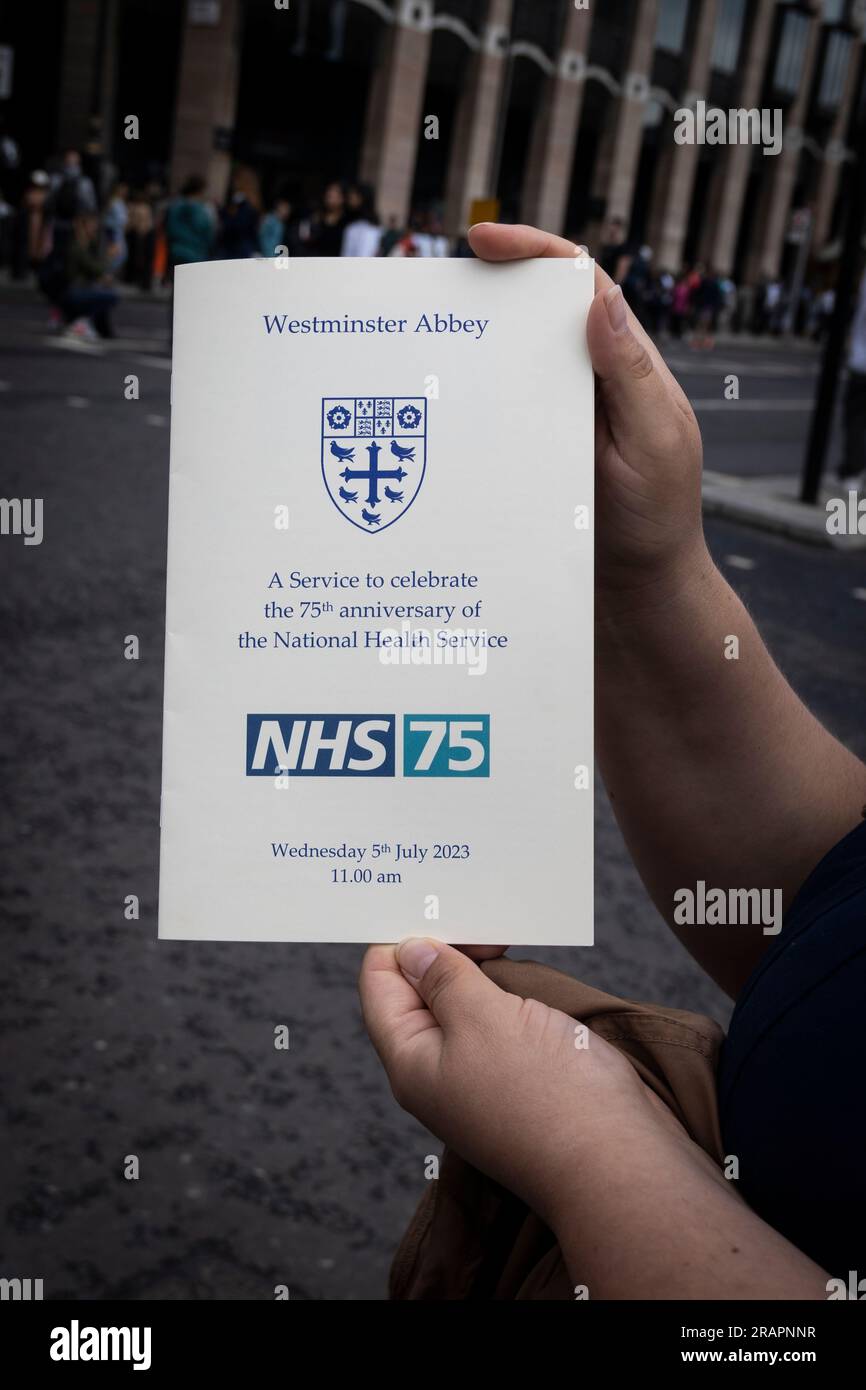 London, UK. 05th July, 2023. NHS 75th Anniversary at Westminster Abbey ...