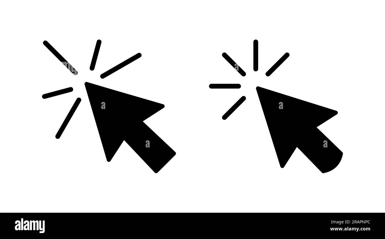 Click icon vector. cursor icon vector. pointer sign Stock Vector Image ...