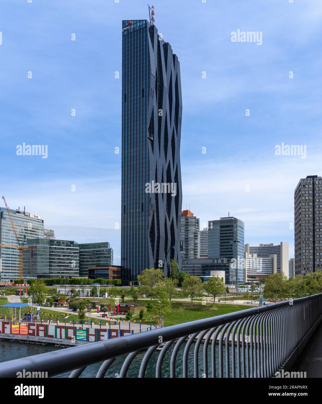 High-rise Buildings In Donaupark, Donau City, Vienna Austria Stock ...