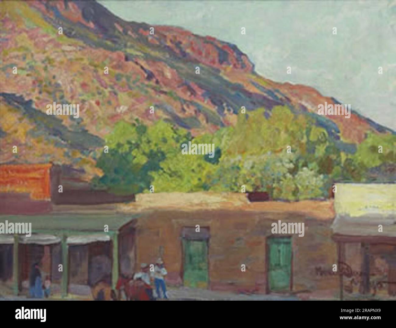 Adobe Town by Maynard Dixon Stock Photo - Alamy