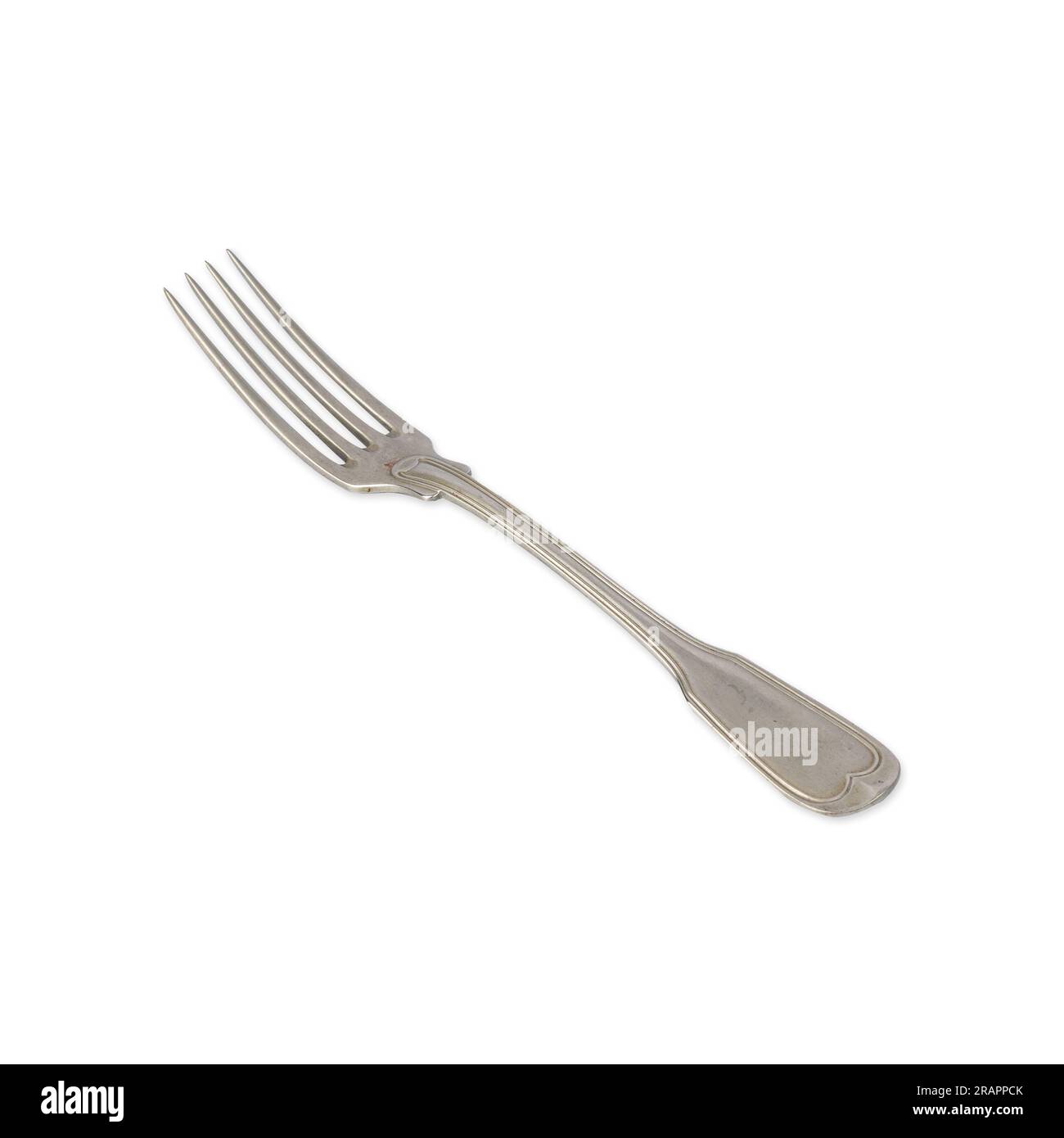 Old vintage metal fork isolated over white background Stock Photo - Alamy