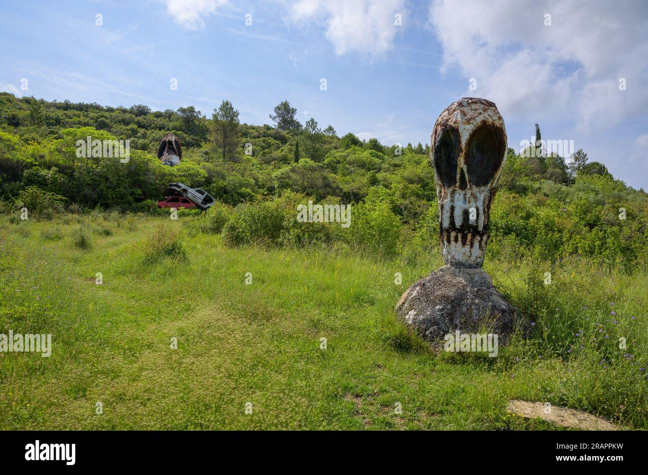 Estella, Spain - 18. June 202233: Parque de los Desvelados, an open air ...