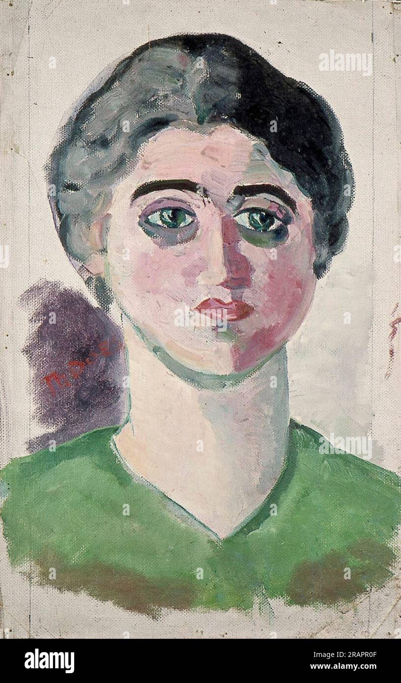 Portrait of Lena Milius 1915 by Theo van Doesburg Stock Photo - Alamy