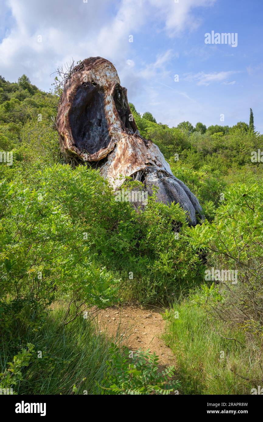 Estella, Spain - 18. June 202233: Parque de los Desvelados, an open air ...