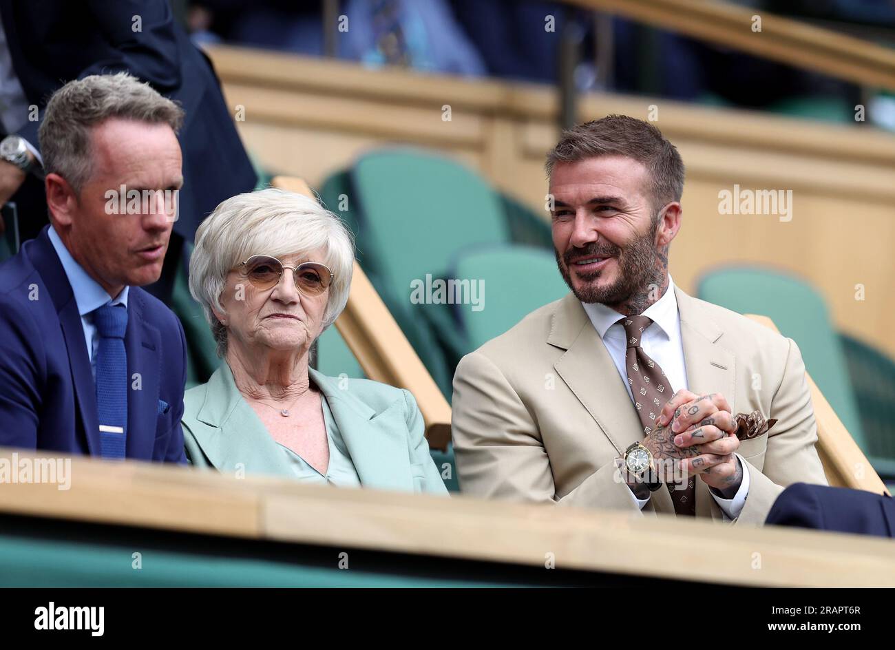 David beckham in royal box on centre court hi-res stock photography and ...