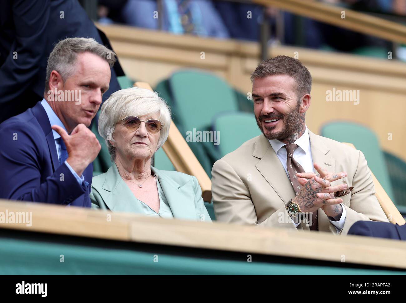 David beckham in royal box on centre court hi-res stock photography and ...