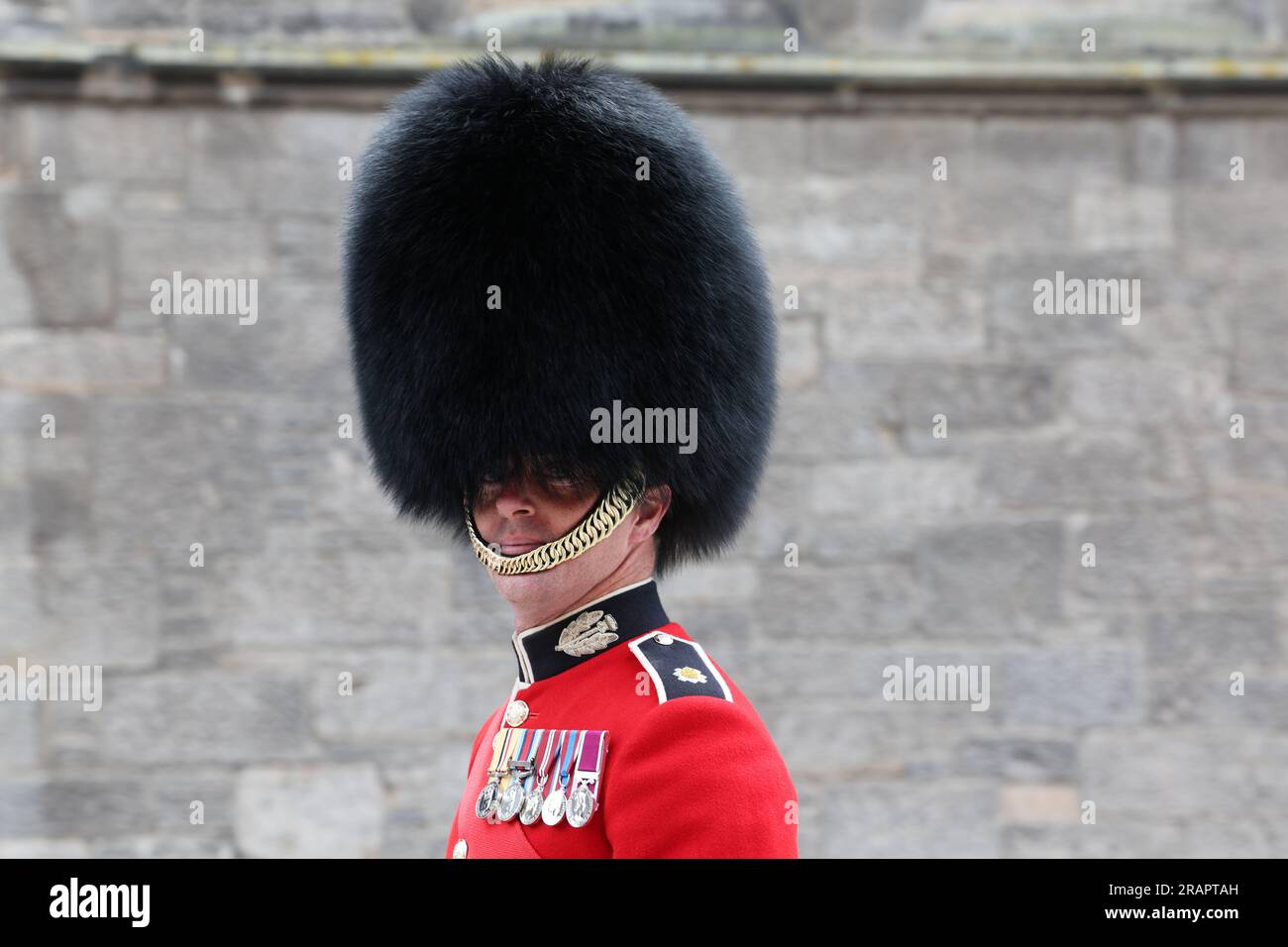 A Scots Guard at the Palace of Holyroodhouse, Edinburgh, before the ...