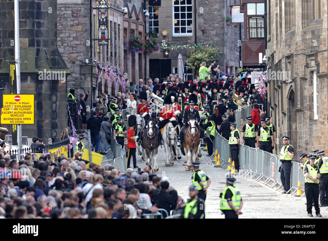 The royal procession travels through Edinburgh on the way to the ...