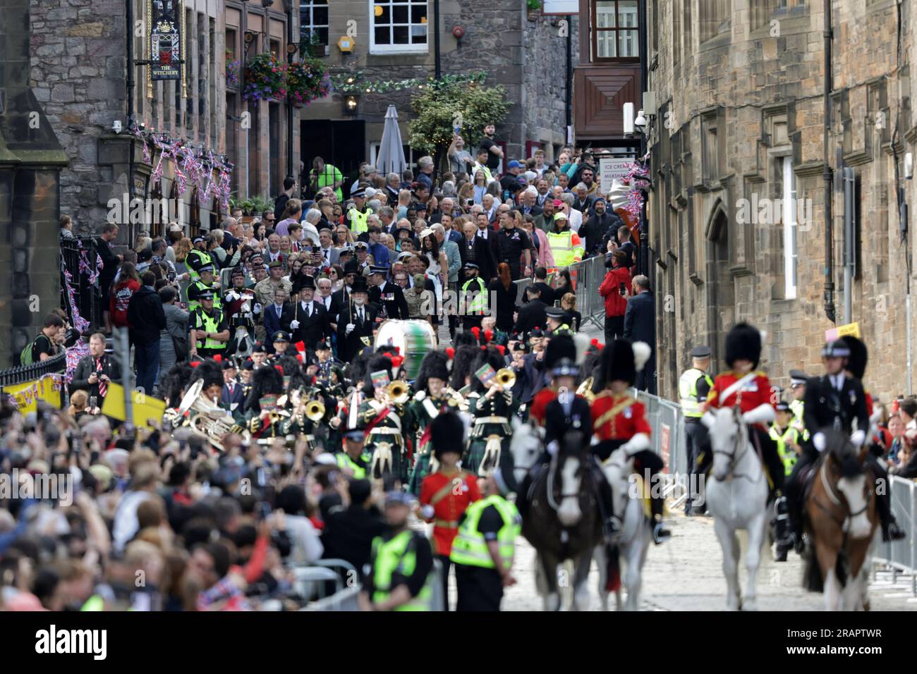 A general view of the royal procession as it proceeds down the Royal ...