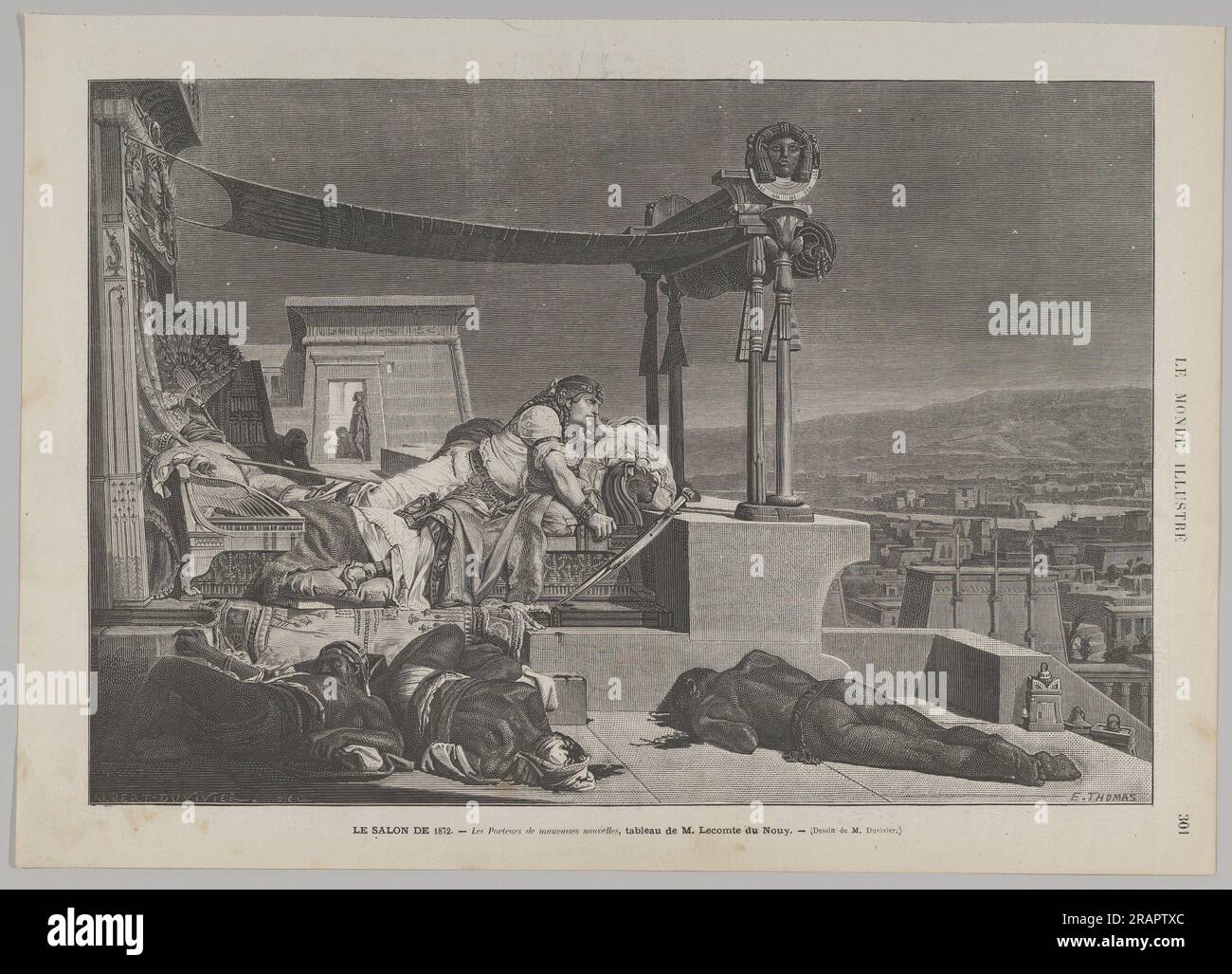 The Bearer of Bad Tidings (from Le Monde Illustré) by Jean Lecomte du ...