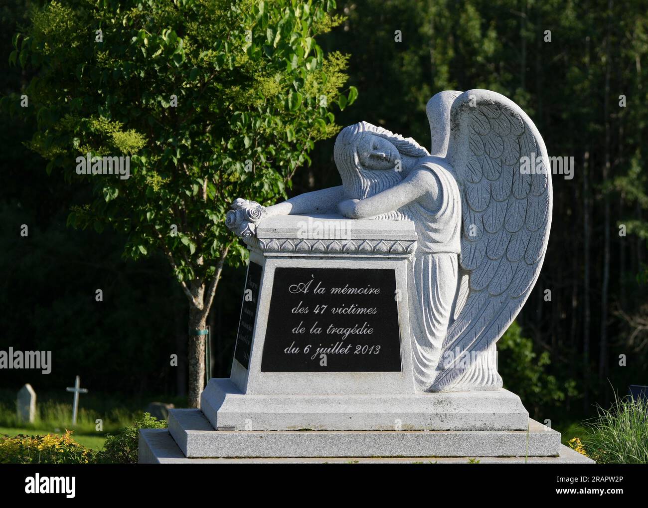 Lac Megantic, Canada. 22nd June, 2023. A memorial for the 47 victims of ...