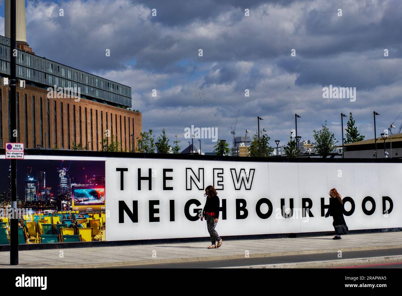 The New Neighbourhood sign at Battersea Power Station, Borough of ...