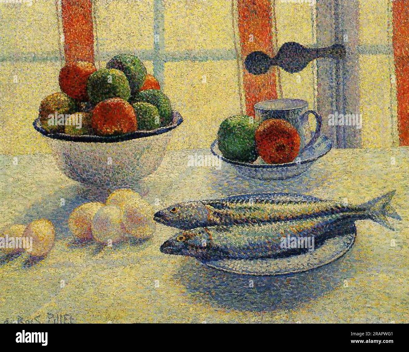 Still Life With Fish 1885 by Albert Dubois-Pillet Stock Photo - Alamy