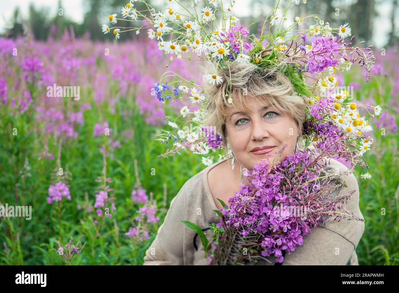 Beautiful 60 year old woman hi-res stock photography and images - Alamy