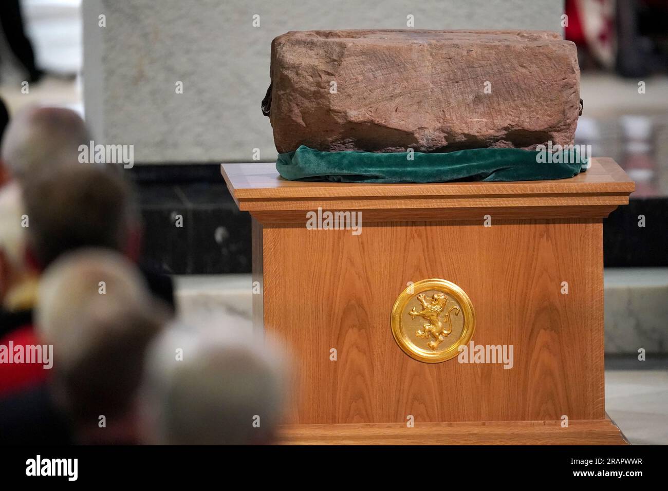 The Stone of Destiny, which is also known as the Stone of Scone, ahead ...