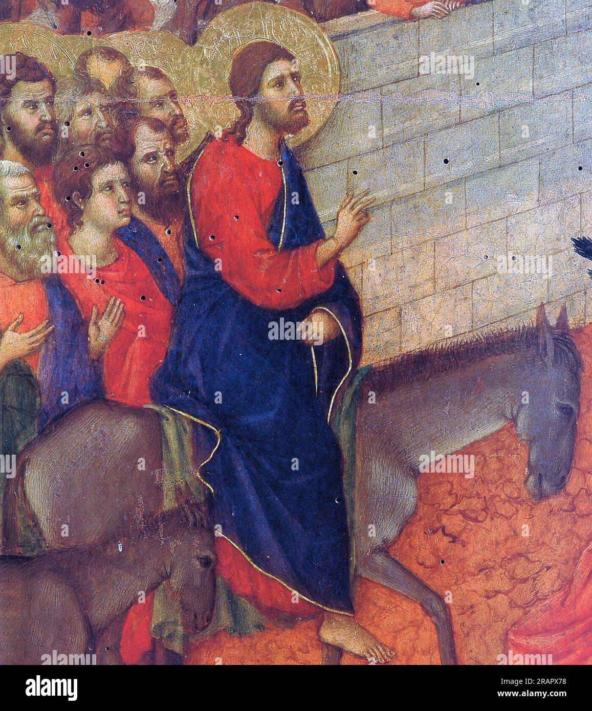 Entry into Jerusalem (Fragment) 1311 by Duccio Stock Photo - Alamy