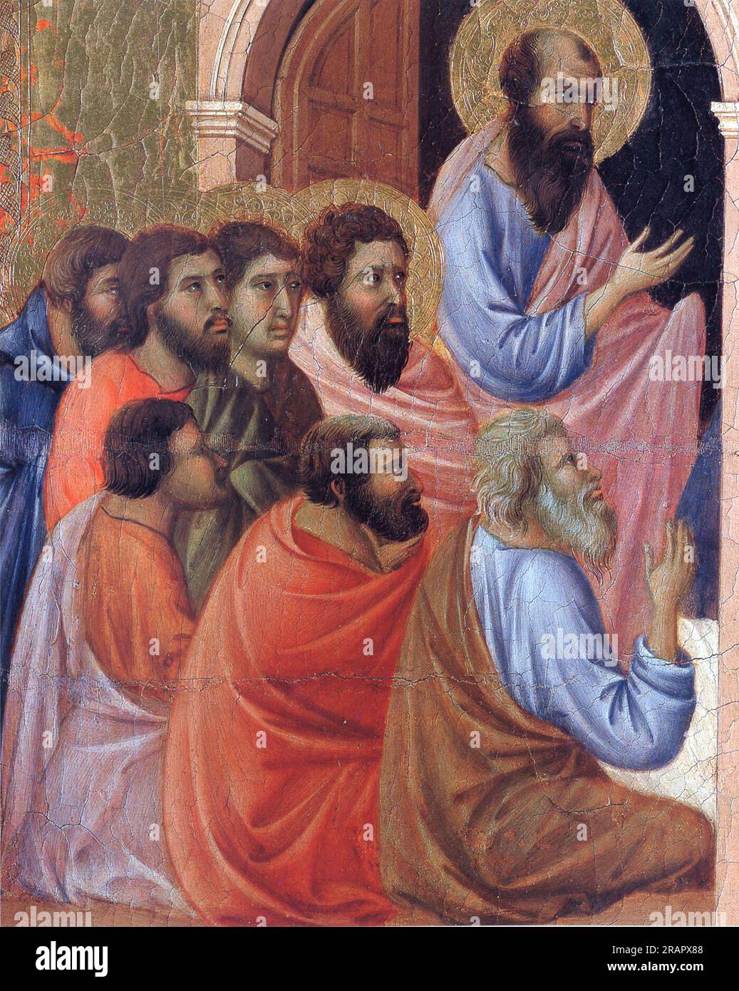 The apostles of Maria (Fragment) 1311 by Duccio Stock Photo - Alamy
