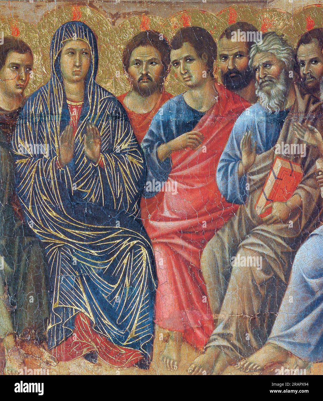 Descent of the Holy Spirit upon the Apostles (Fragment) 1311 by Duccio Stock Photo - Alamy